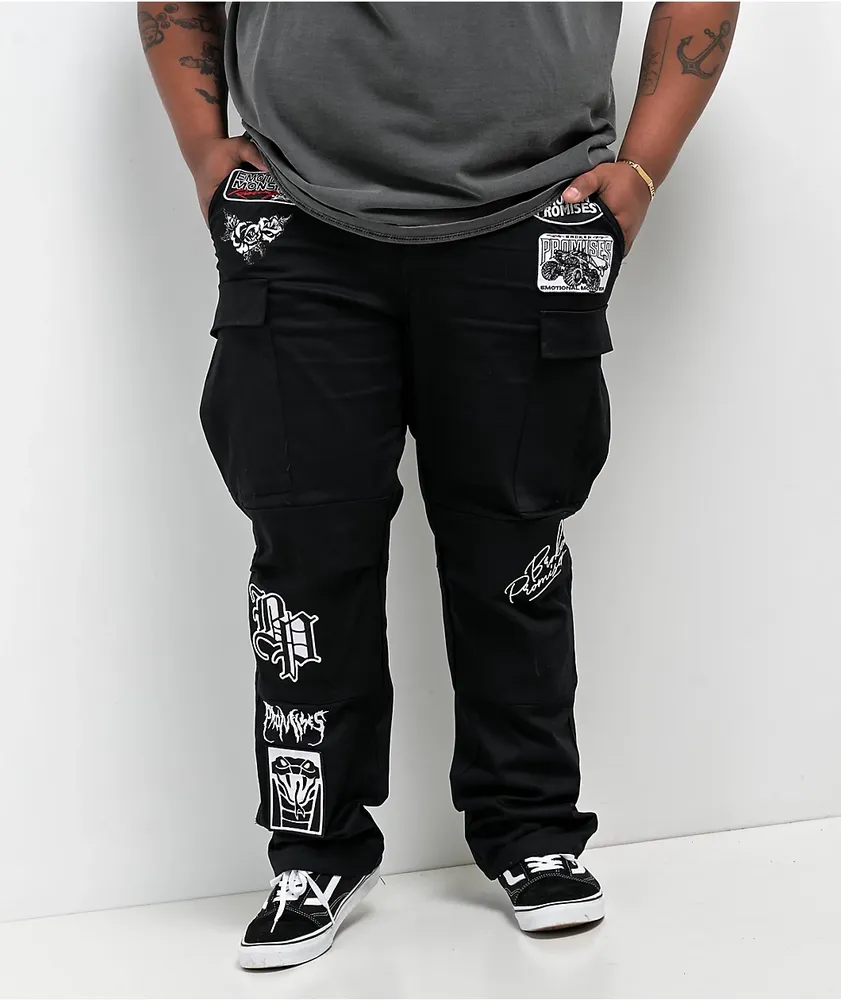 Broken Promises Rough Patch Black Cargo Pants at Mall of America® in ...
