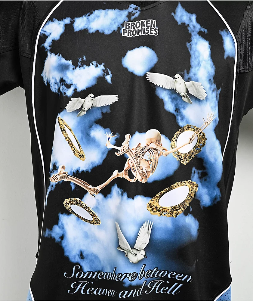 Broken Promises Self Reflection Black & Blue Soccer Jersey | Mall of ...