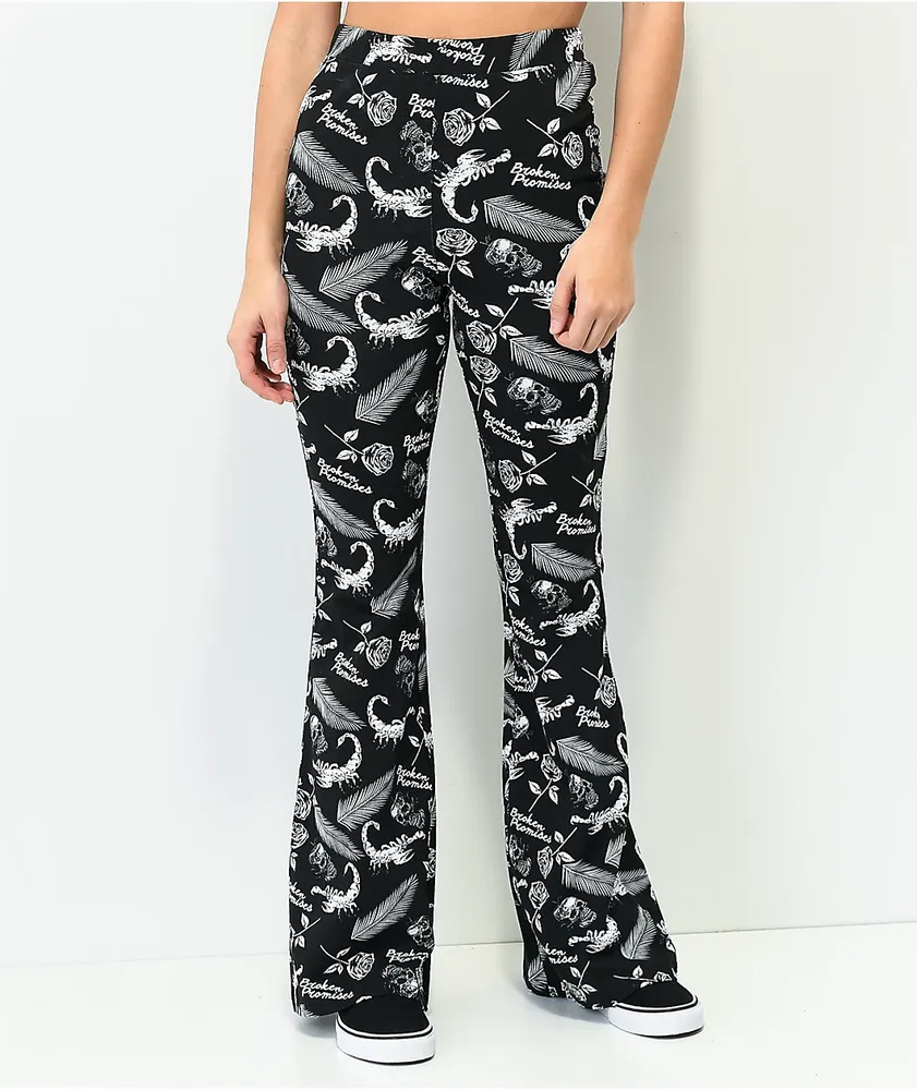 Broken Promises Tropic Disaster Black Flare Pants | Hamilton Place