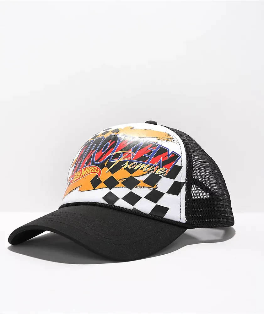 Broken Promises x Hot Wheels We're Finished Black & White Trucker Hat ...