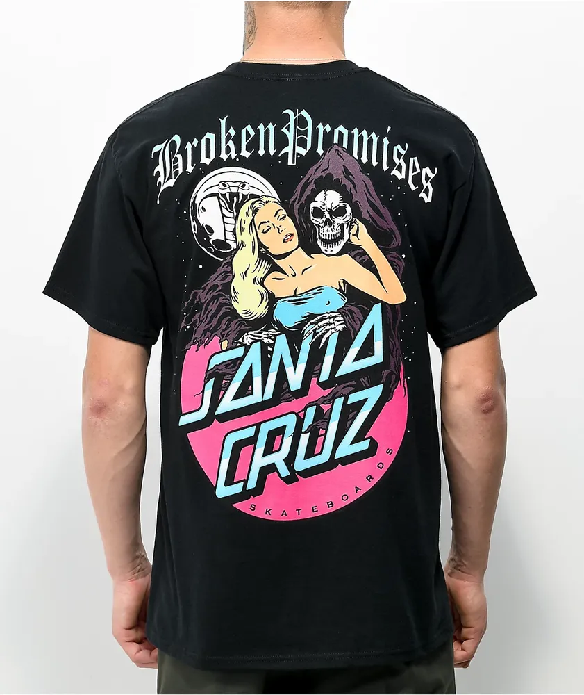 Broken Promises x Santa Cruz Smother Black T-Shirt | Hamilton Place