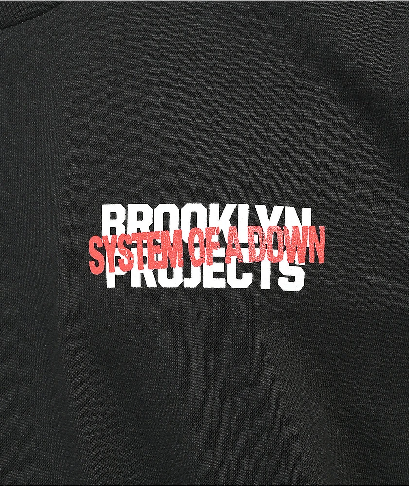 Brooklyn Projects x System Of A Down Hollywood Black T-Shirt | Mall of ...