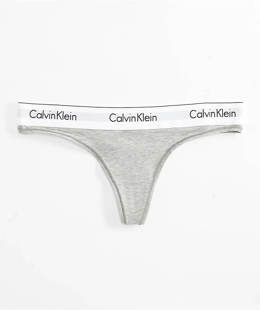 Calvin Klein Core Grey Thong Underwear | Hamilton Place