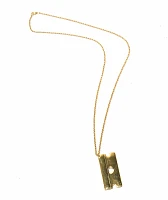 Candy Corpse Razor Blade 18" Gold Necklace | Hamilton Place
