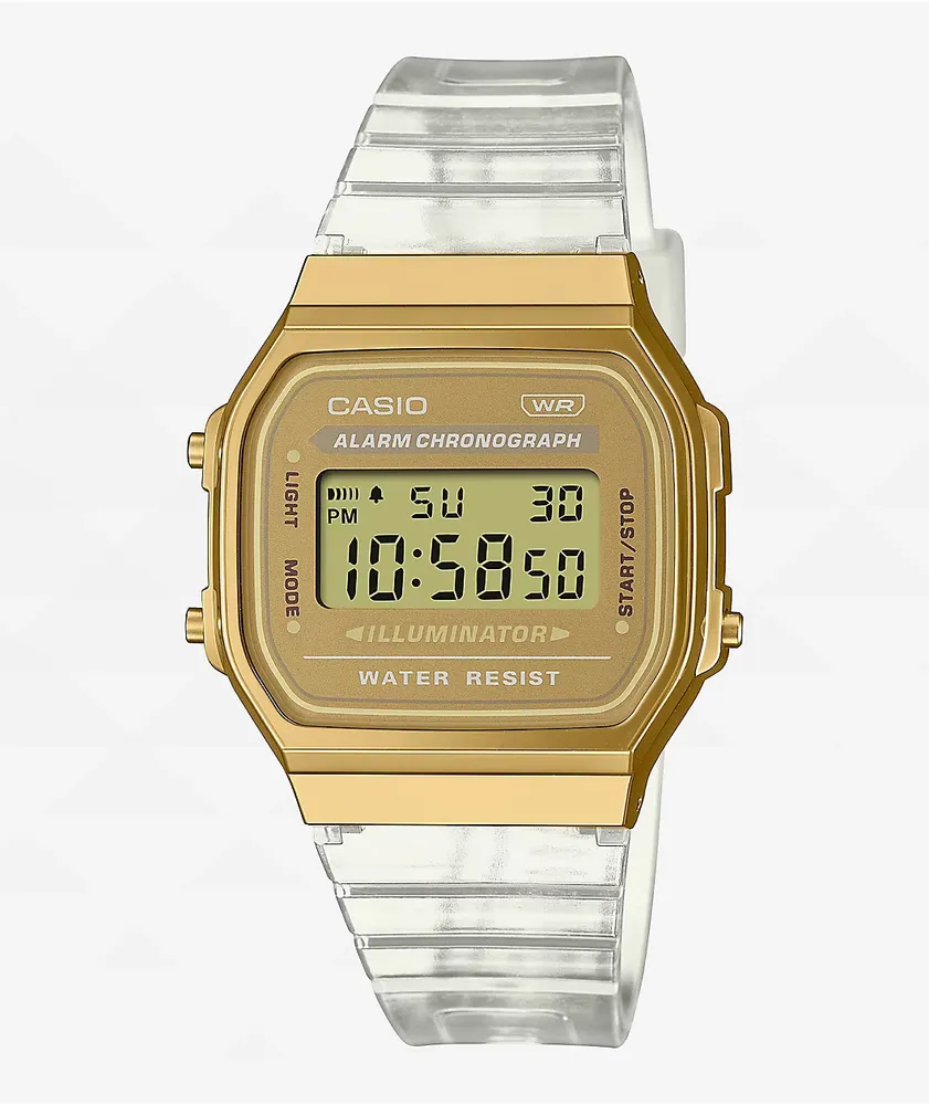 Casio A168XESG-9A Gold & Transparent Digital Watch | Mall of America®