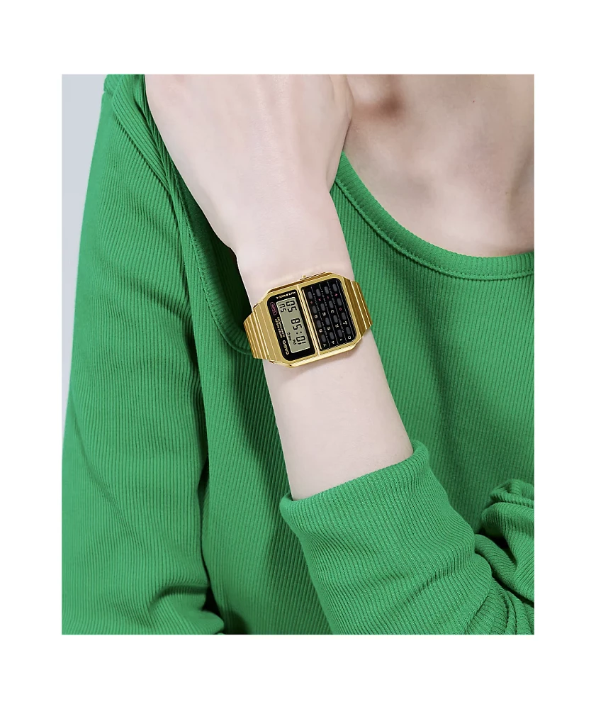 Casio CA500WEG-1AVT Vintage Gold & Black Calculator Watch | Mall of ...