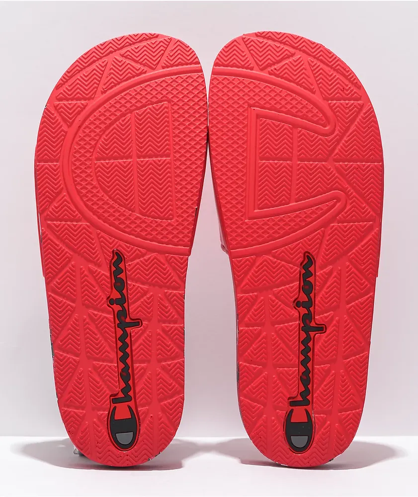 Champion 3Peat Red Slide Sandals | Mall of America®