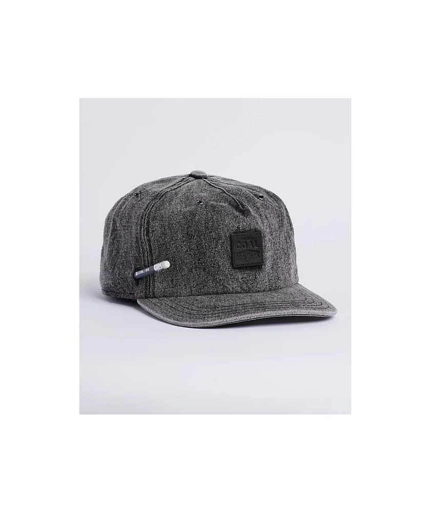 Coal Clayton Black Acid Wash Strapback Hat | Hamilton Place