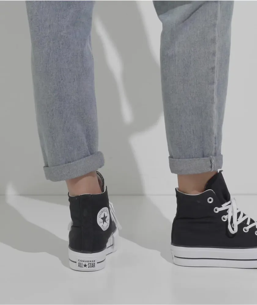 Converse Chuck Taylor All Star Lift Black & White High Top Platform ...