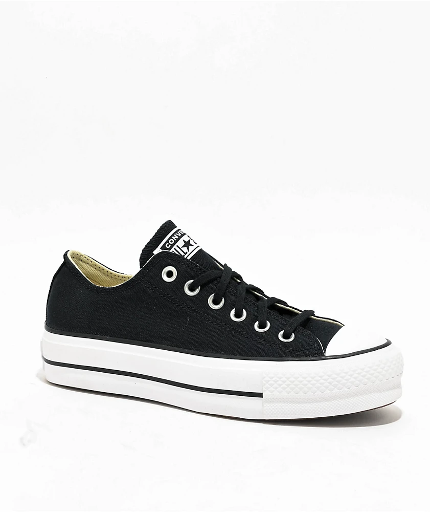 Converse Chuck Taylor All Star Lift Black & White Platform Shoes at ...