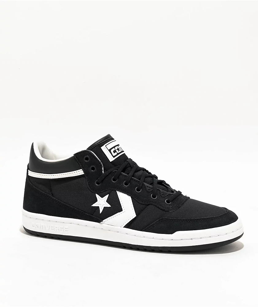 Converse Fastbreak Pro Mid Black & White Skate Shoes | Hamilton Place