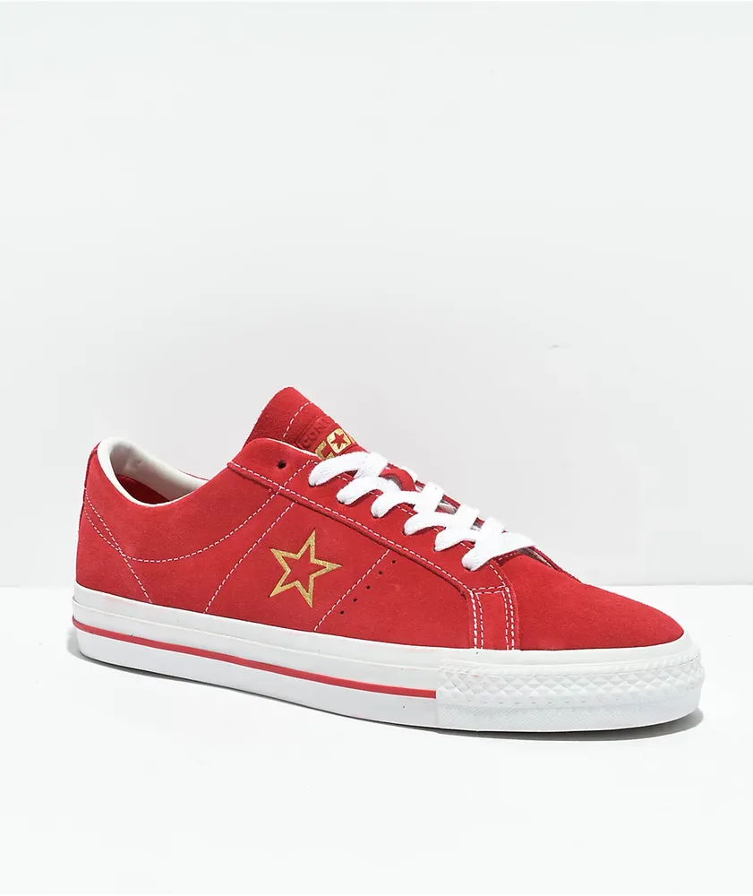 Converse One Star Pro Varsity Red & Gold Skate Shoes | Hamilton Place