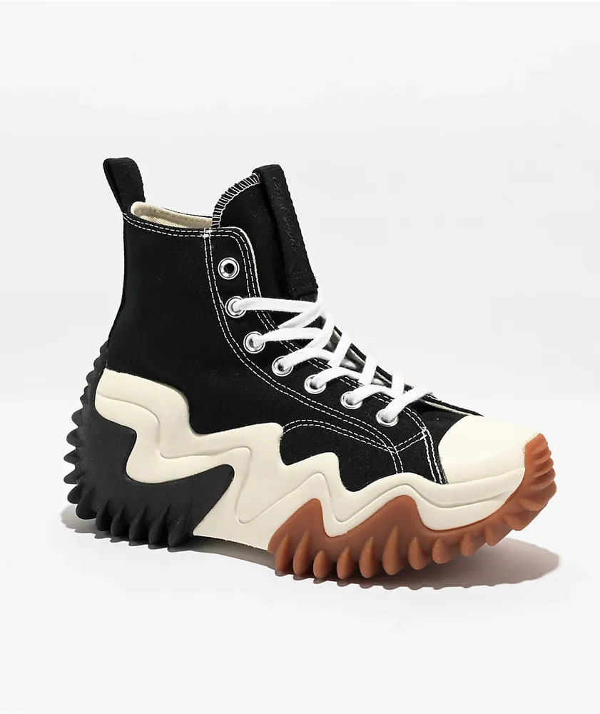 Converse Run Star Motion CX Black & White Platform Shoes | Hamilton Place