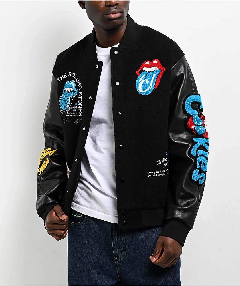 Cookies x The Rolling Stones Letterman Black Varsity Jacket at Mall of ...
