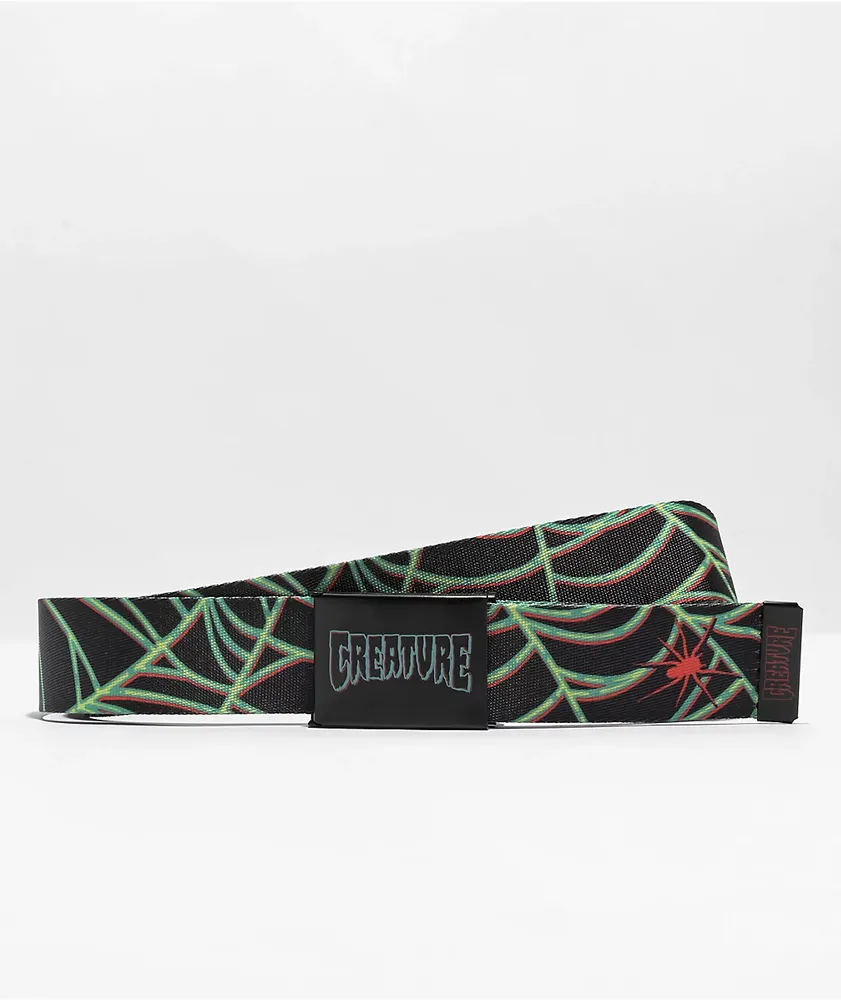 Creature Horror Black & Green Web Belt | Hamilton Place
