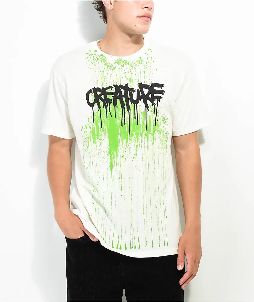 Creature Slaughter Splatter White T-Shirt | Plaza Las Americas