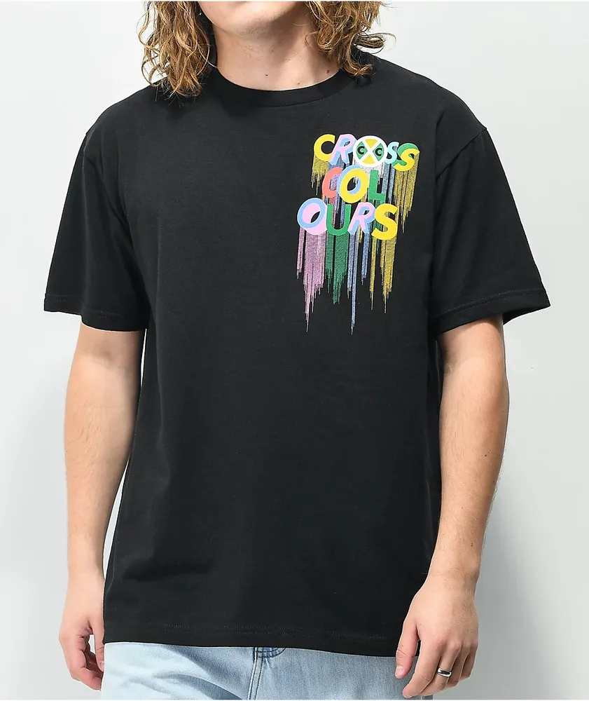 Cross Colours Drip Black T-Shirt | Hamilton Place
