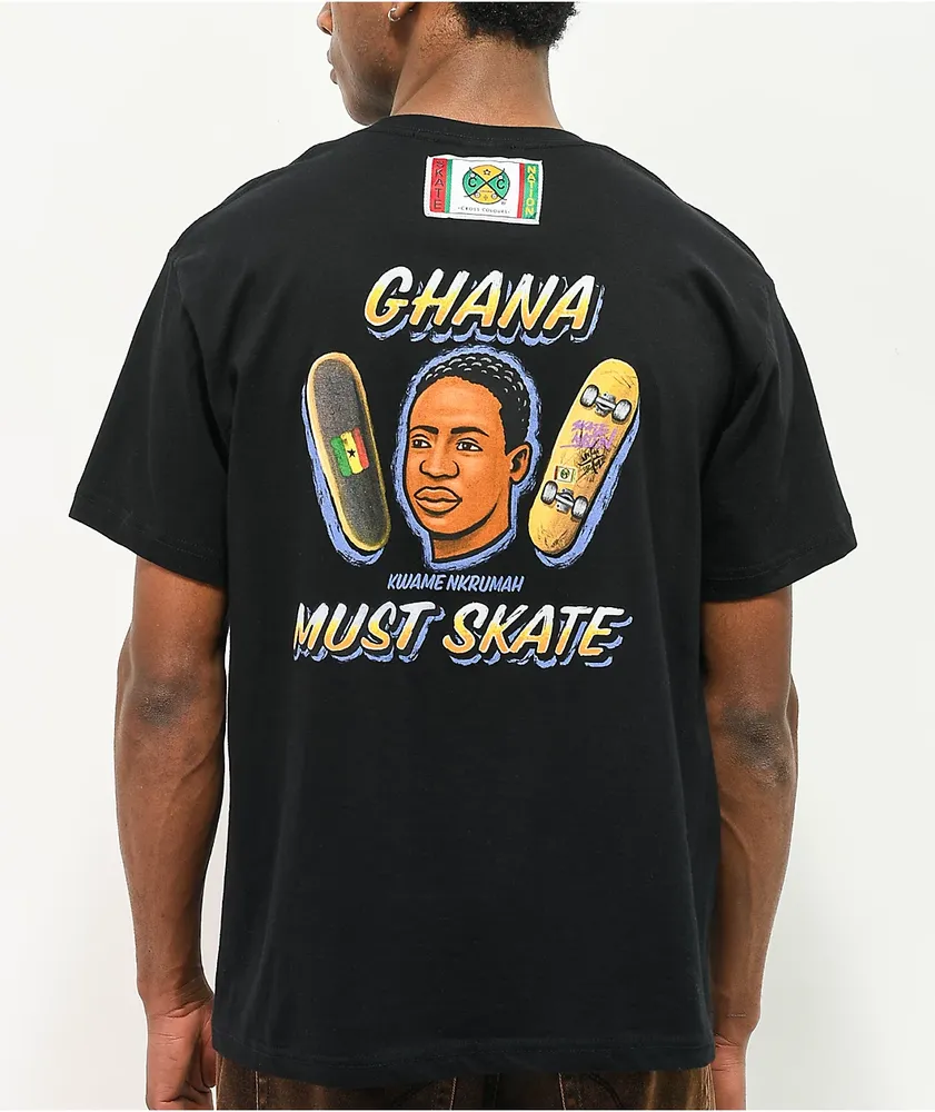 Cross Colours x Skate Nation Ghana Black T-Shirt | Hamilton Place