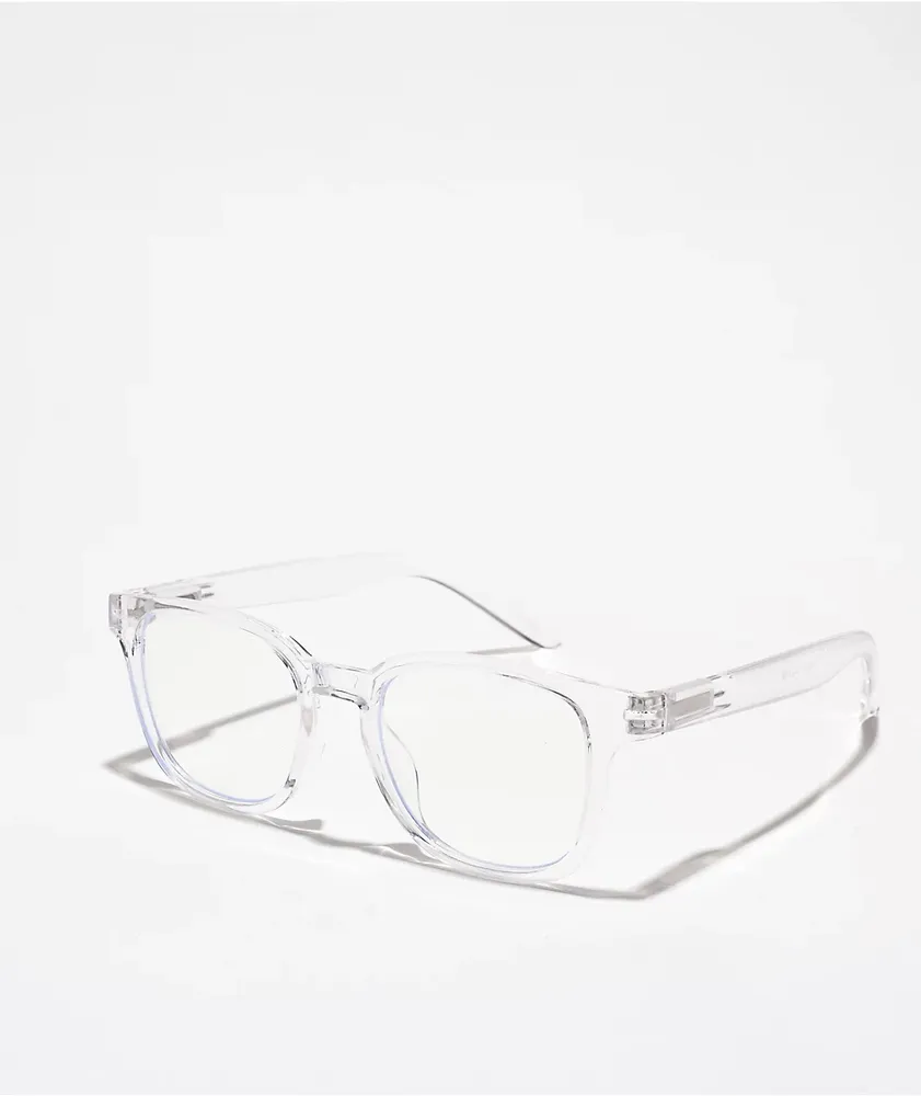 Planet Earth Eyewear Crystal Square Blue Light Glasses | Hamilton Place