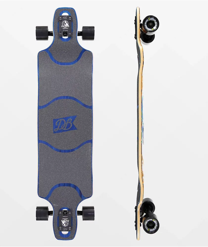 DB Longboards Paradigm Blue & Gold 41" Drop Through Longboard Complete ...
