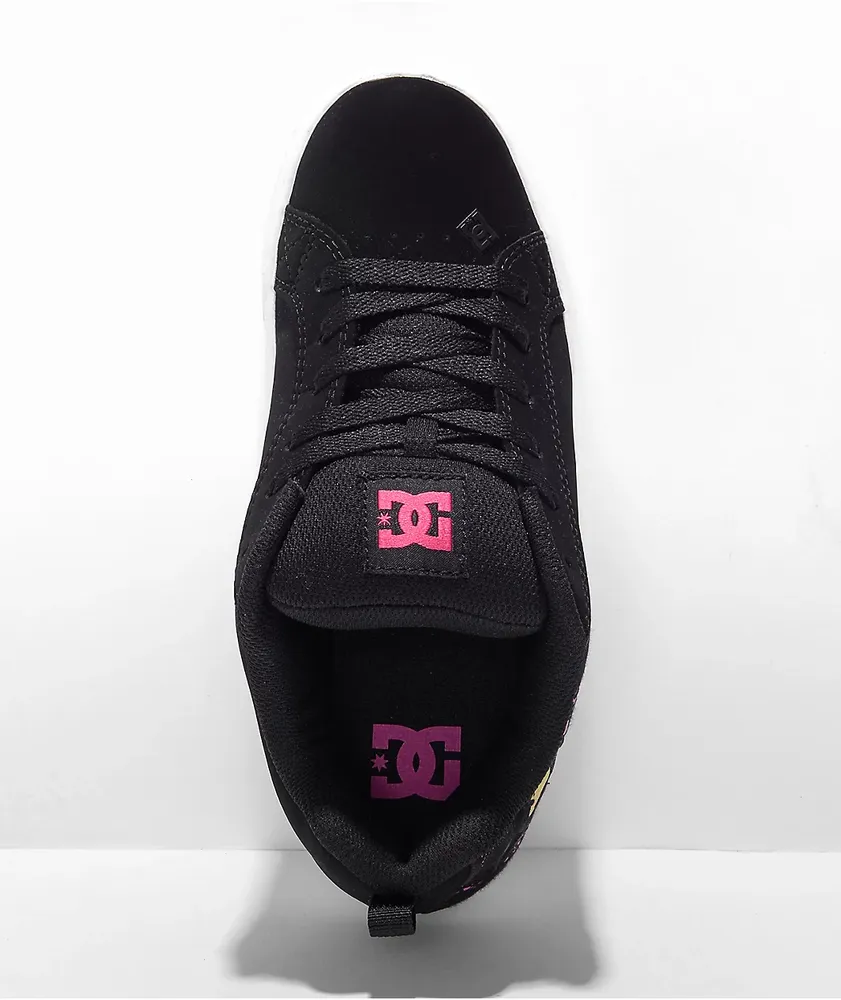 DC Court Graffik Black & Paint Splatter Skate Shoes | Mall of America®
