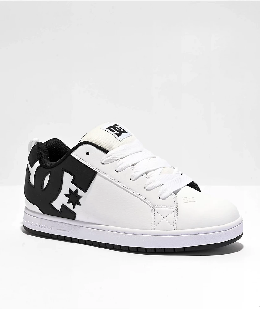 DC Court Graffik White & Black Skate Shoes at Hamilton Place in ...