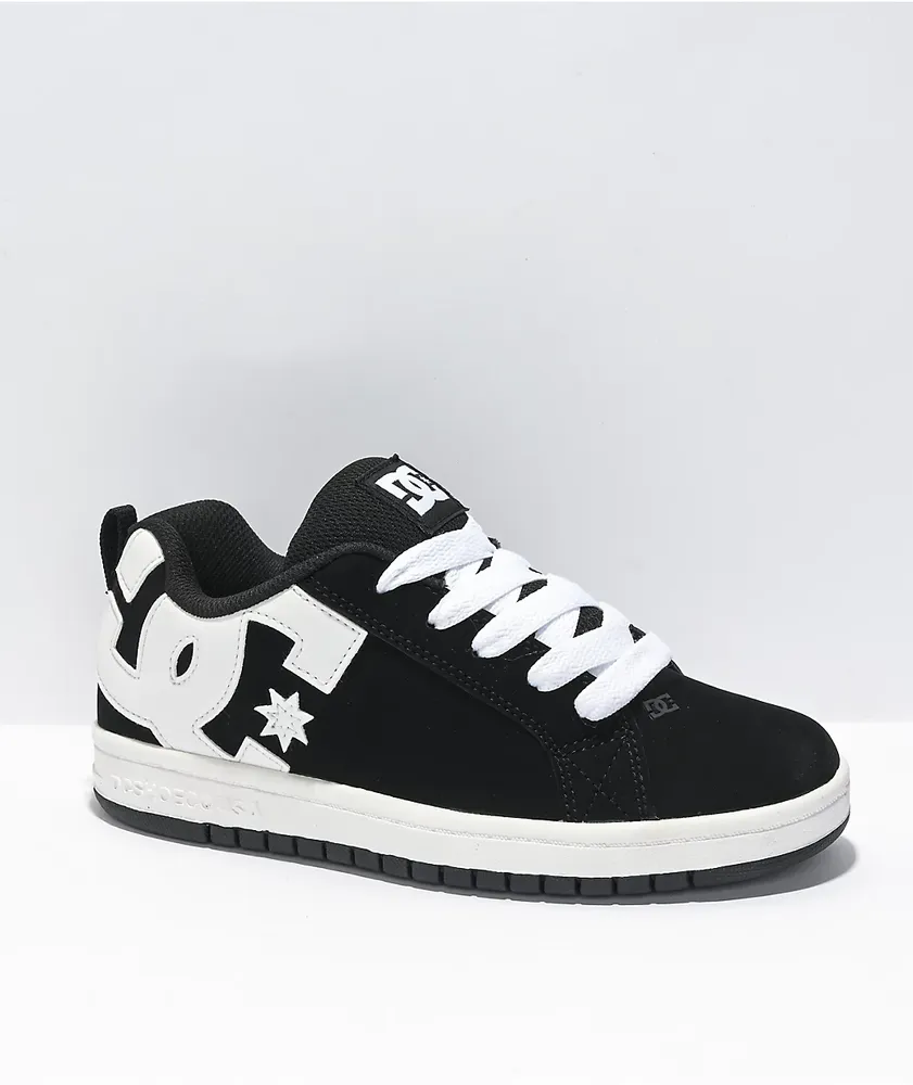 DC Kids' Court Graffik Black & White Skate Shoes | Mall of America®