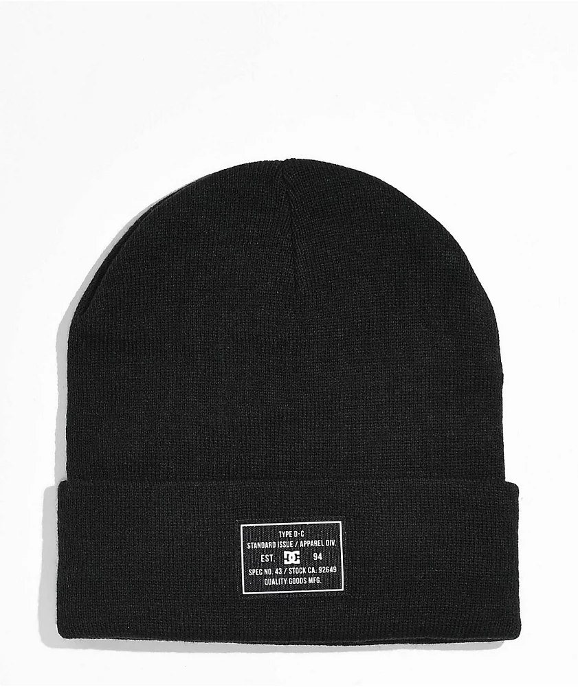 DC Label Black Beanie | Hamilton Place