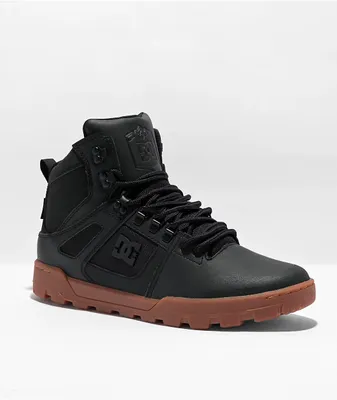 DC Pure High Top Wheat & Black Work Boots | Hamilton Place