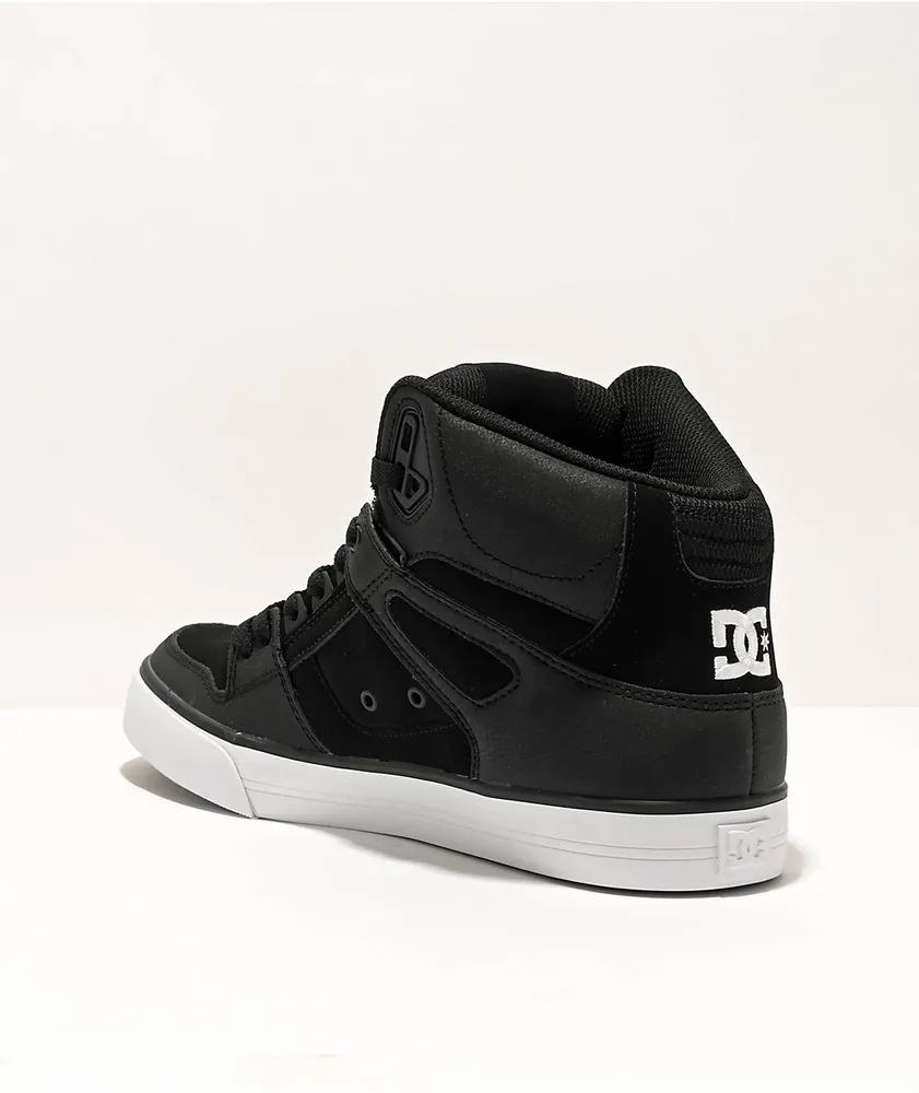 DC Pure High Top Black & White Skate Shoes | Mall of America®