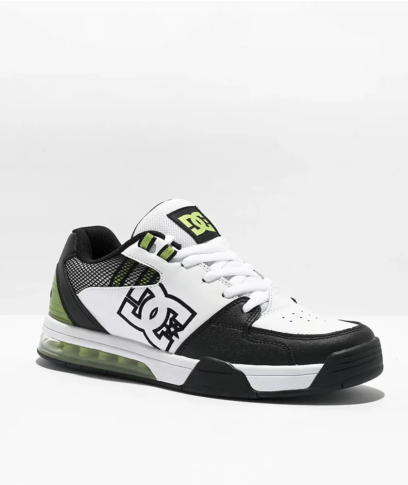 DC Versatile White & Lime Skate Shoes | Hamilton Place