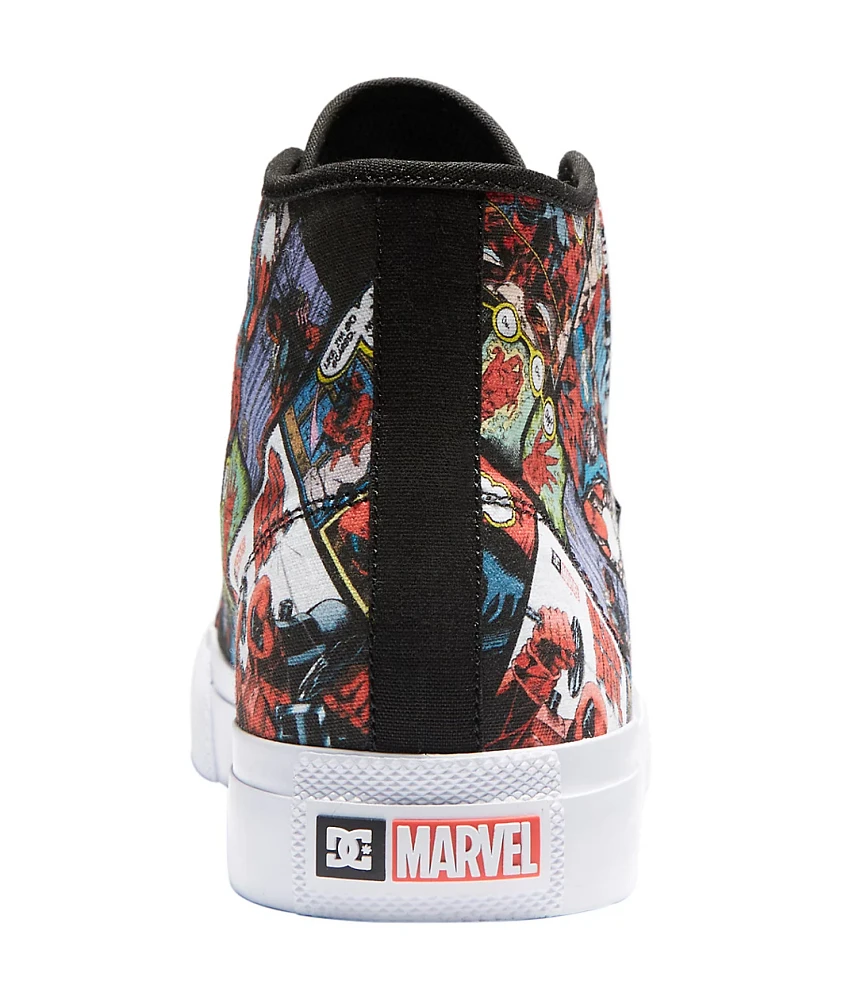 DC x Deadpool Manual Hi Black & Multi Skate Shoes at Mall of America ...
