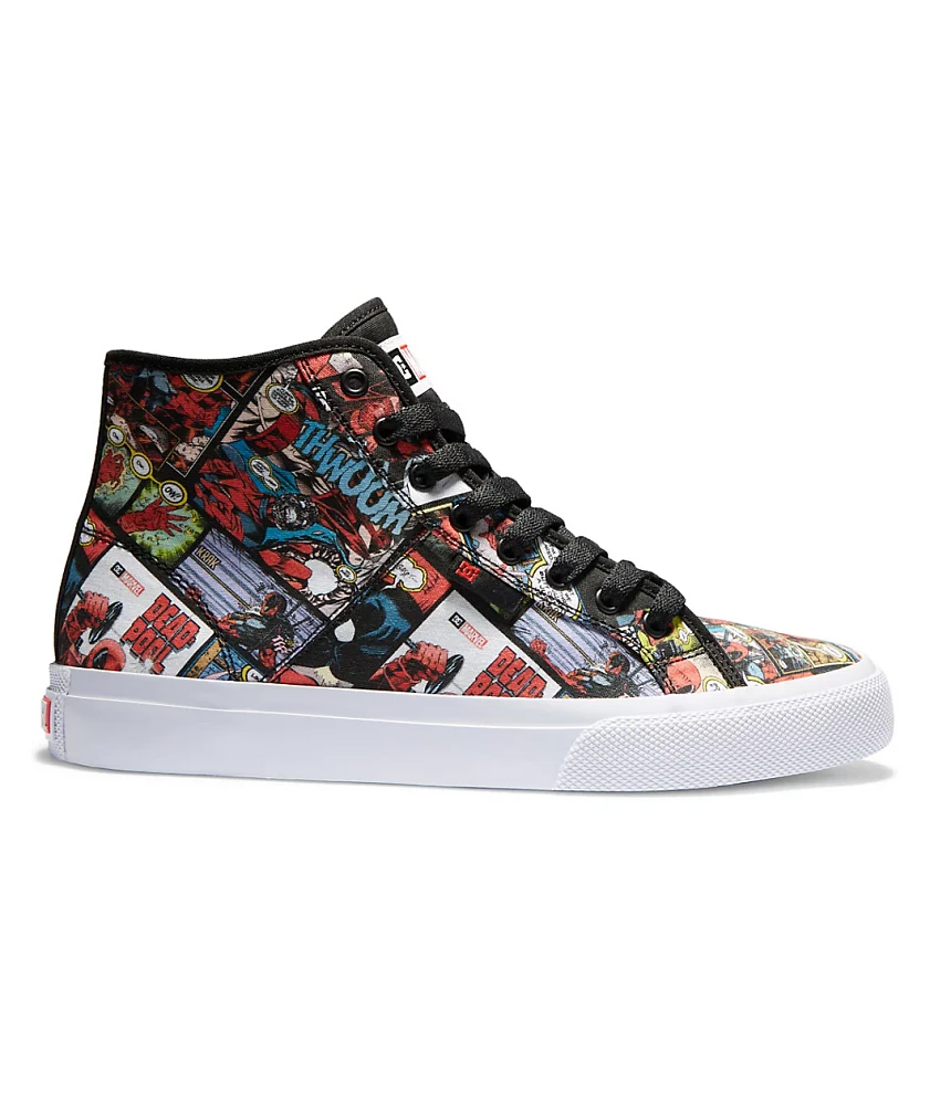 DC x Deadpool Manual Hi Black & Multi Skate Shoes at Mall of America ...