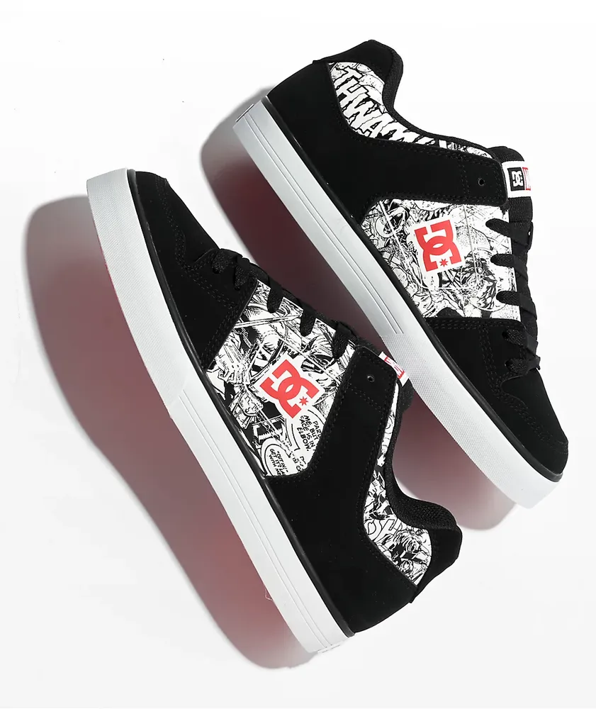 DC x Deadpool Pure Black, White & Red Skate Shoes at Mall of America ...