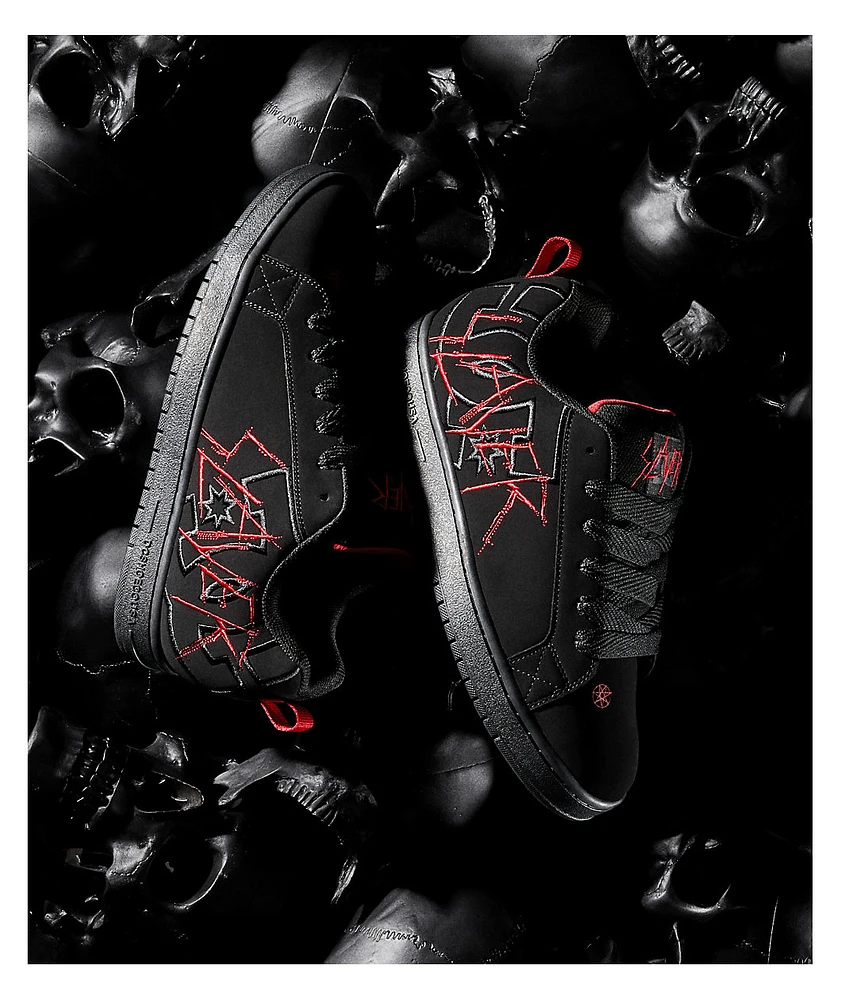 DC x Slayer Court Graffik Black & Red Skate Shoes | Mall of America®