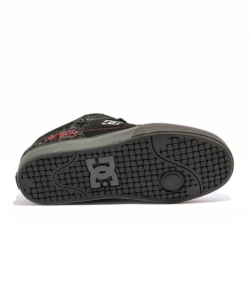 DC x Slayer Pure Black & Red Skate Shoes | Mall of America®