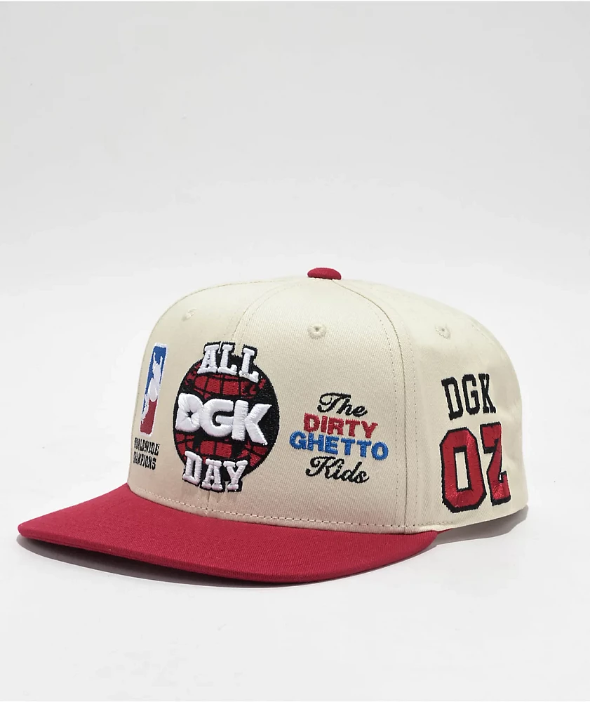 DGK Champs Cream Snapback Hat | Hamilton Place