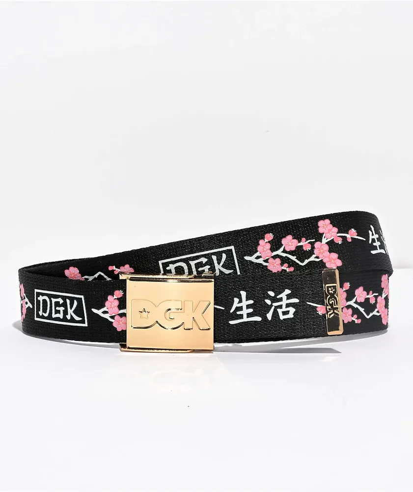 DGK Zen Blossom Black Web Belt | CoolSprings Galleria