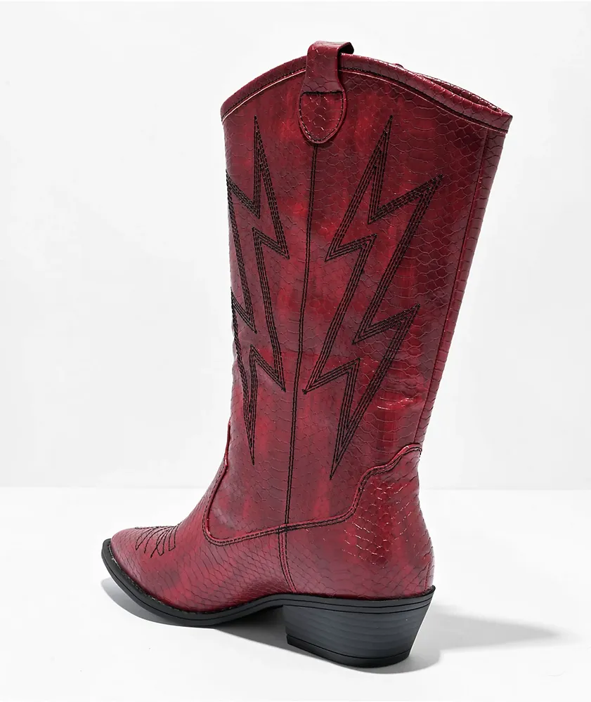 Dirty Laundry Josea Magic Snake Red Cowboy Boots | Mall of America®