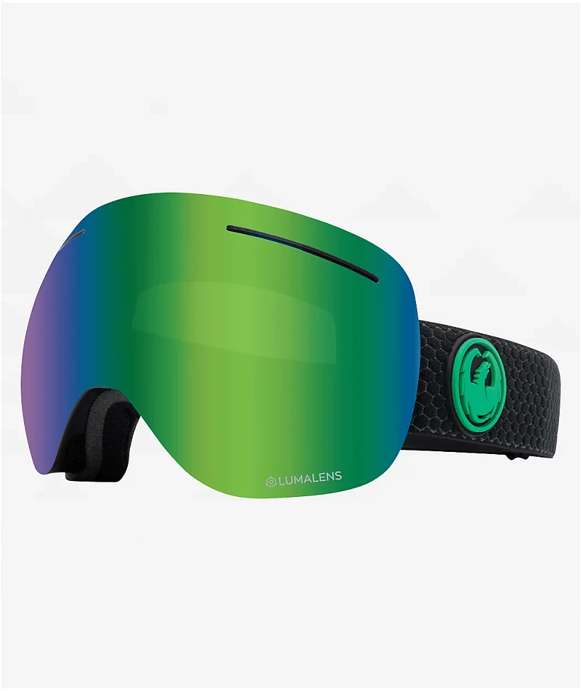 Dragon X1 Icon Lumalens Green Ion Snowboard Goggles | Hamilton Place