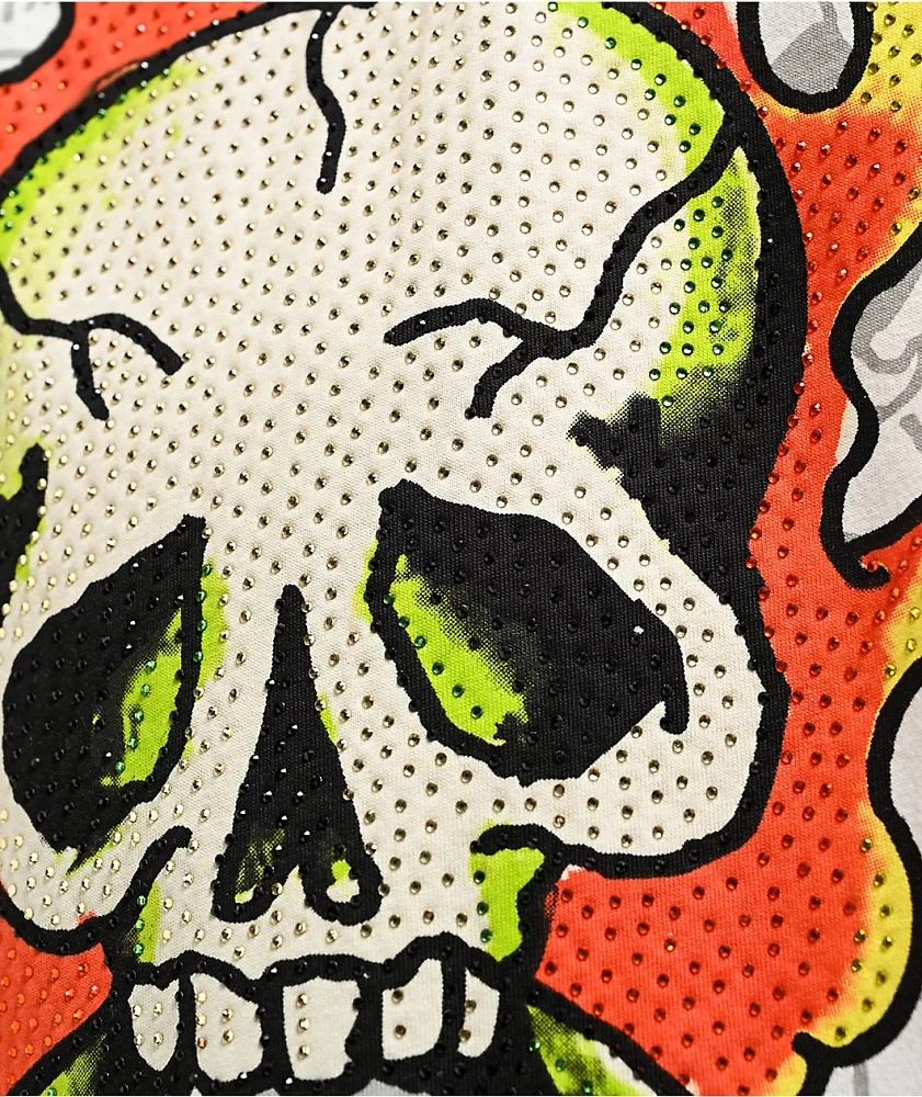 Ed Hardy Flame Skull Ivory T-Shirt | Mall of America®