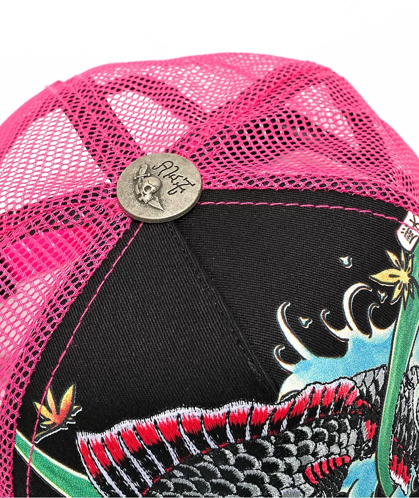 Ed Hardy Koi Fish Black & Pink Trucker Hat | Mall of America®