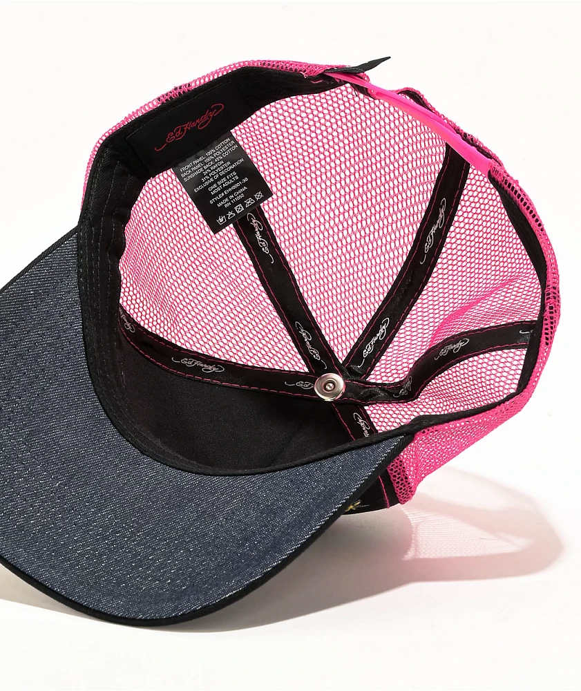 Ed Hardy Koi Fish Black & Pink Trucker Hat | Mall of America®