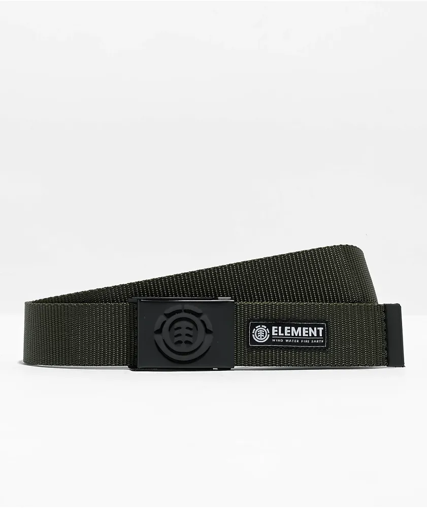 Element Beyond Army Green Web Belt | Hamilton Place