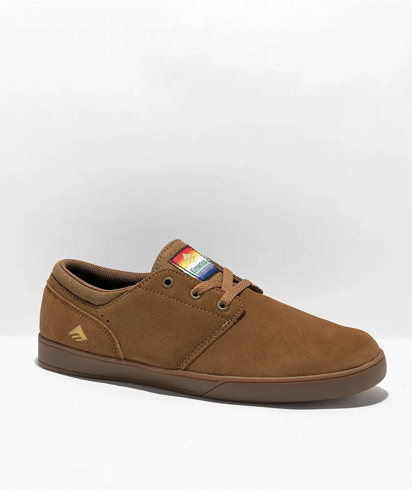 Emerica Figueroa Brown & Gum Suede Skate Shoes | CoolSprings Galleria