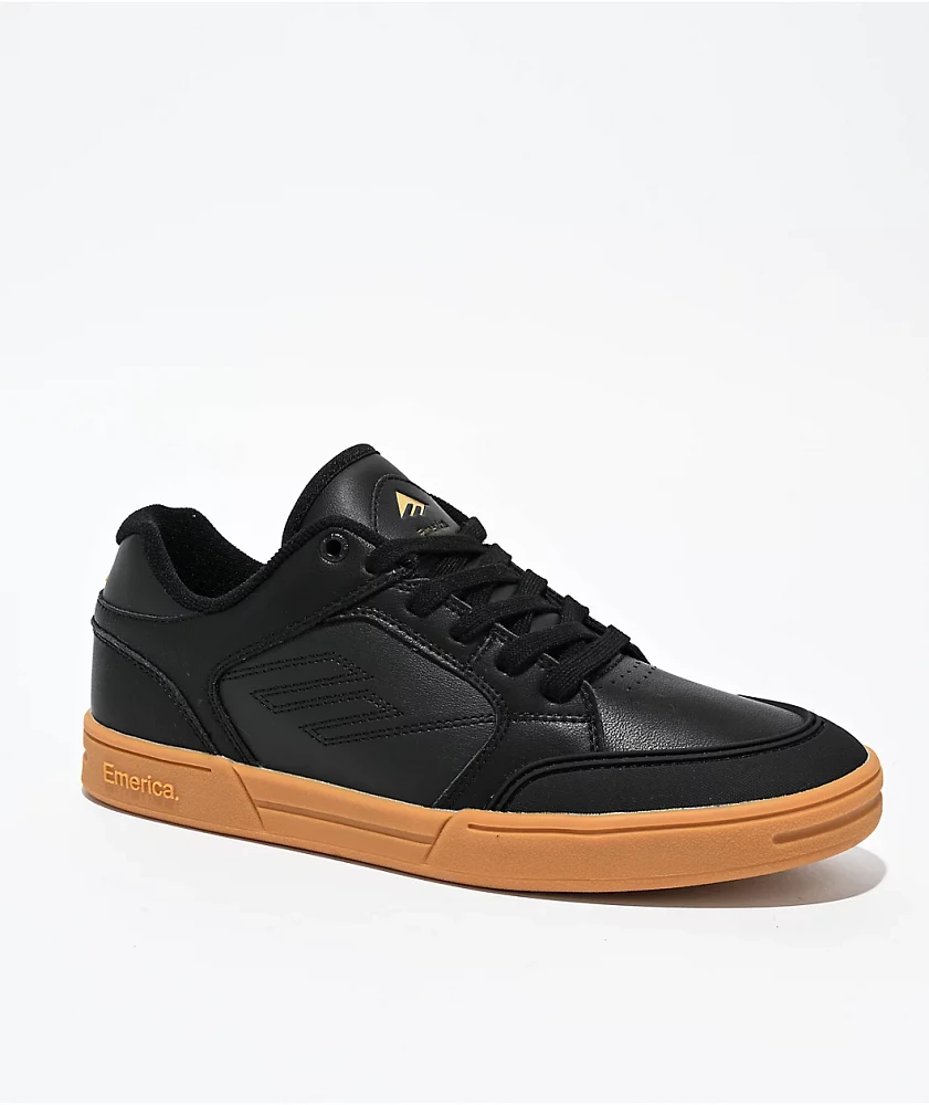 Emerica Heretic Black & Gum Skate Shoes | Hamilton Place