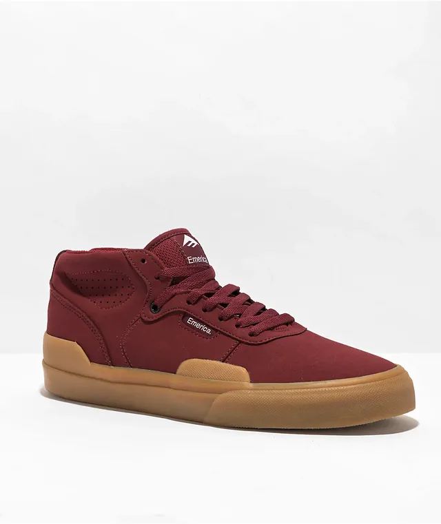 Emerica Pillar Burgundy & Gum Skate Shoes at Mall of America® in ...