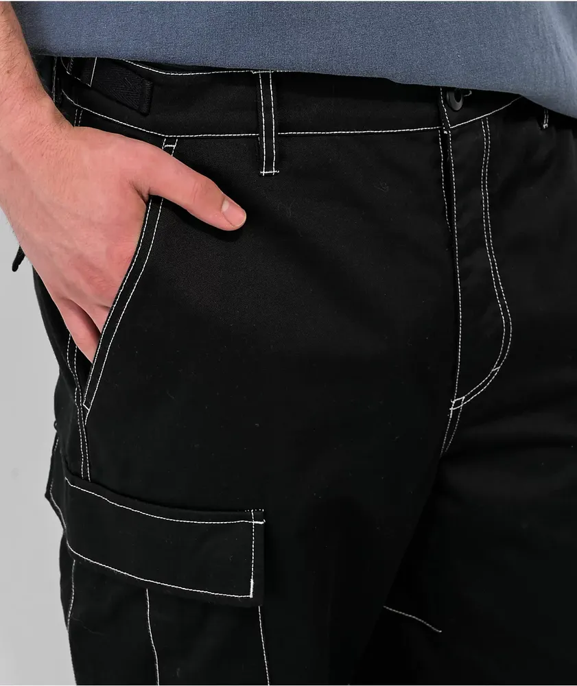 Empyre Loose Fit Embroidered Black Cargo Skate Pants | Mall of America®