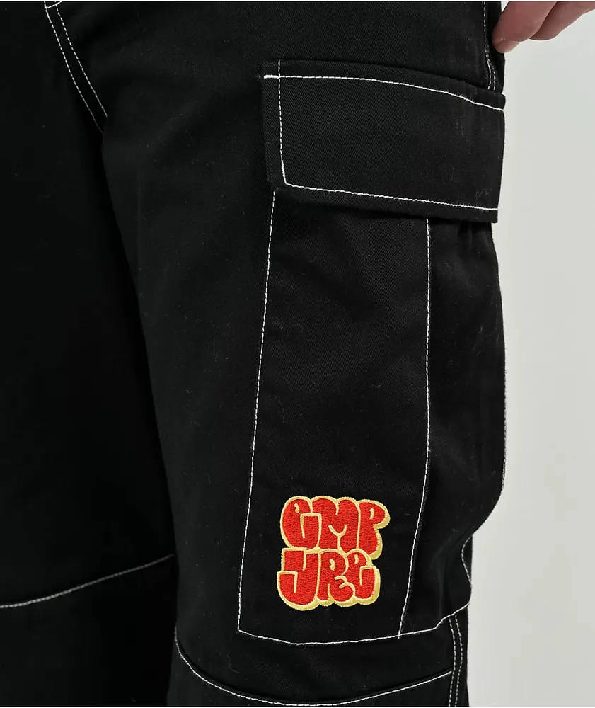 Empyre Loose Fit Embroidered Black Cargo Skate Pants | Mall of America®
