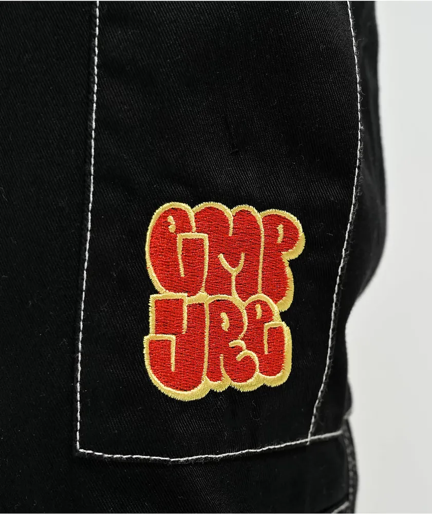 Empyre Loose Fit Embroidered Black Cargo Skate Pants | Mall of America®